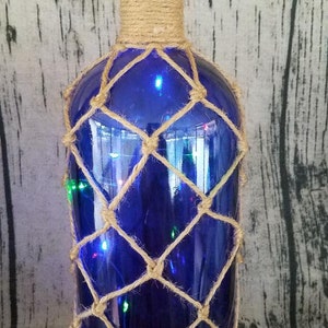 Rustic Fishnet Bottles Set of 3 - Etsy