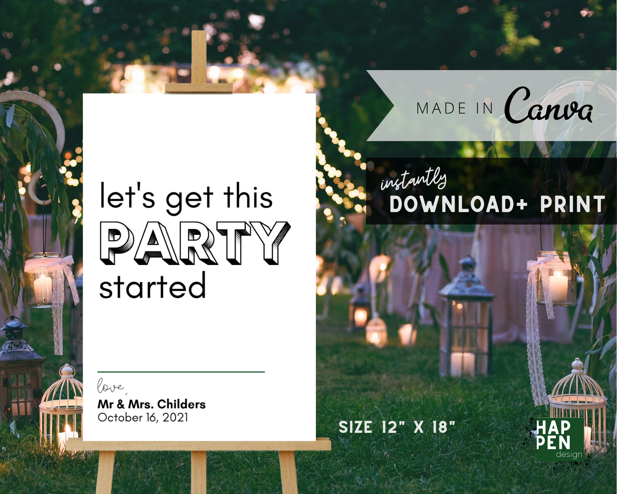 Wedding 2 Sign Bundle - Customizable, Printable Template With Various ...