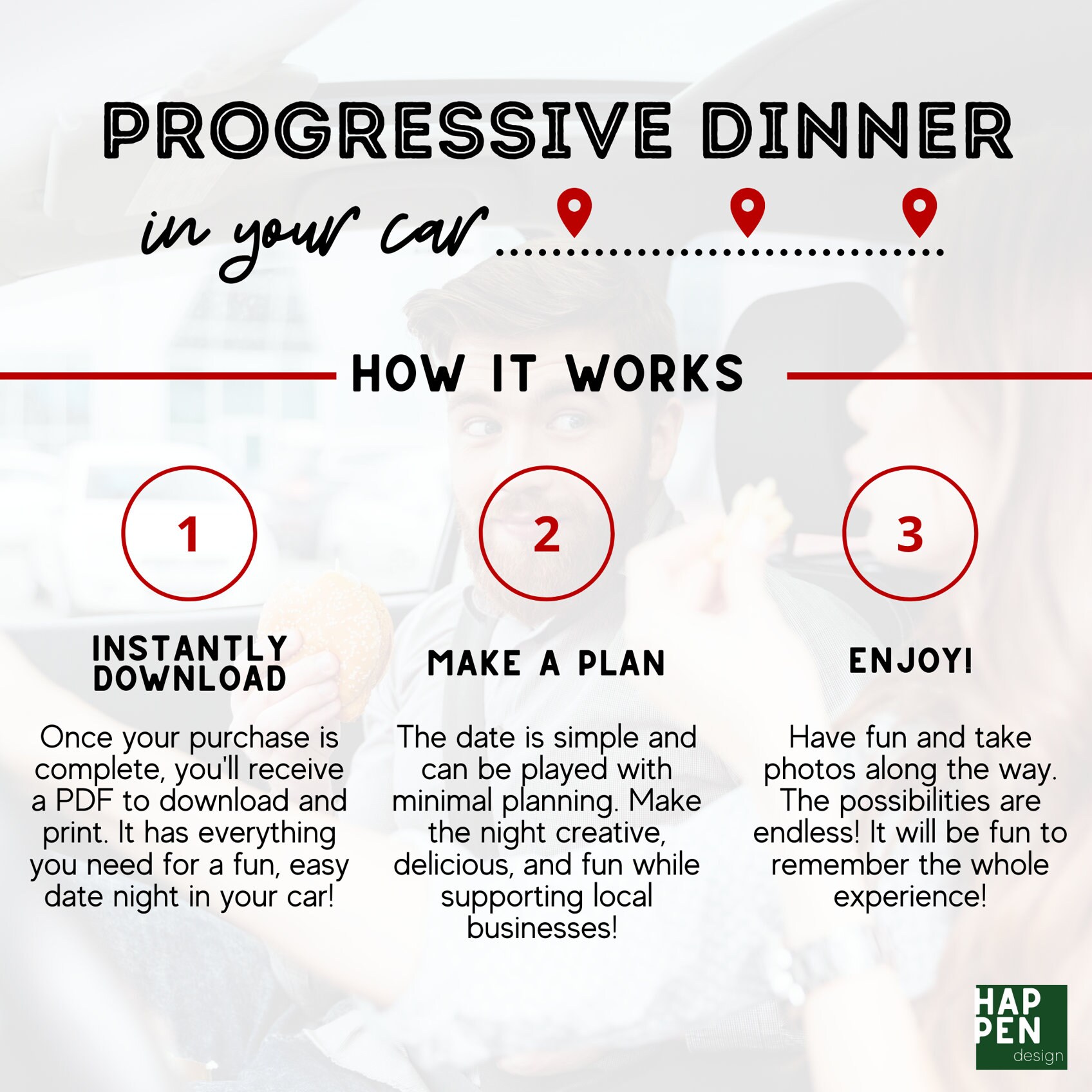 Date Night Printable - Progressive Dinner Date Night in Your Car ...