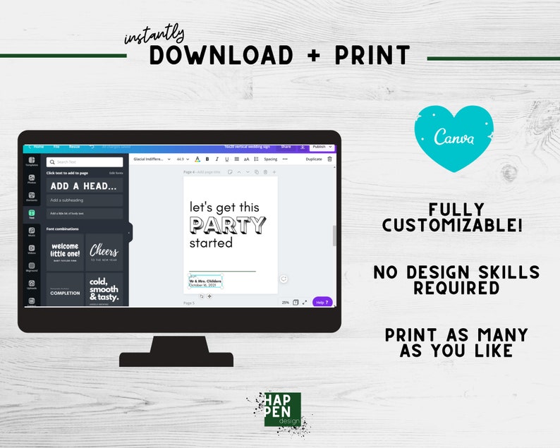 Wedding 2 Sign Bundle Customizable Printable Template With - Etsy