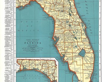 Vintage Indianapolis Map From 1942 Atlas | Etsy