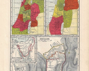 Map of Holy Land | Etsy