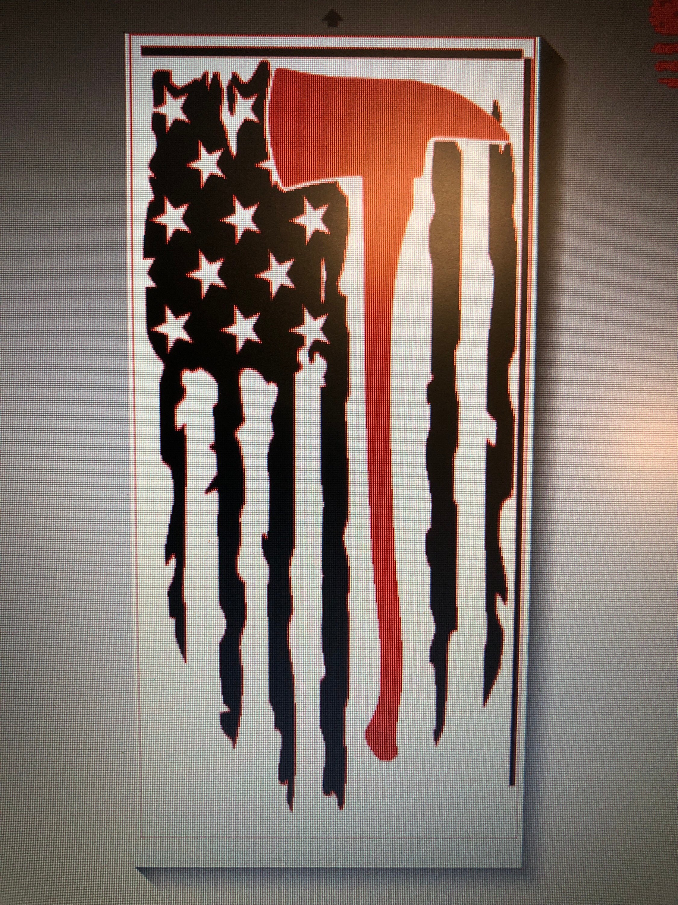 Thin Red Line Firefighter Decal - Etsy UK