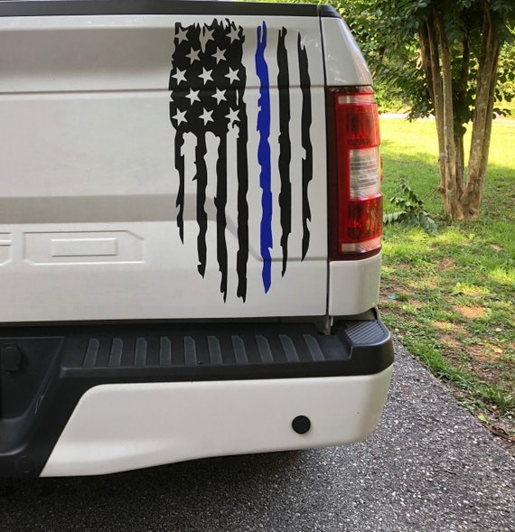 Distressed American Flag Vinyl Decal | Etsy