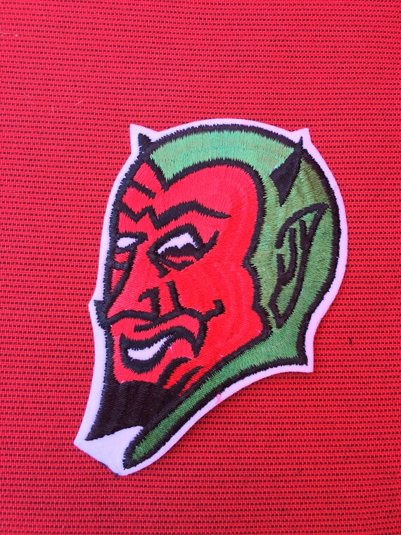 DEVIL Head Felt Stitched Patch MINT Colorful Vintage Item | Etsy