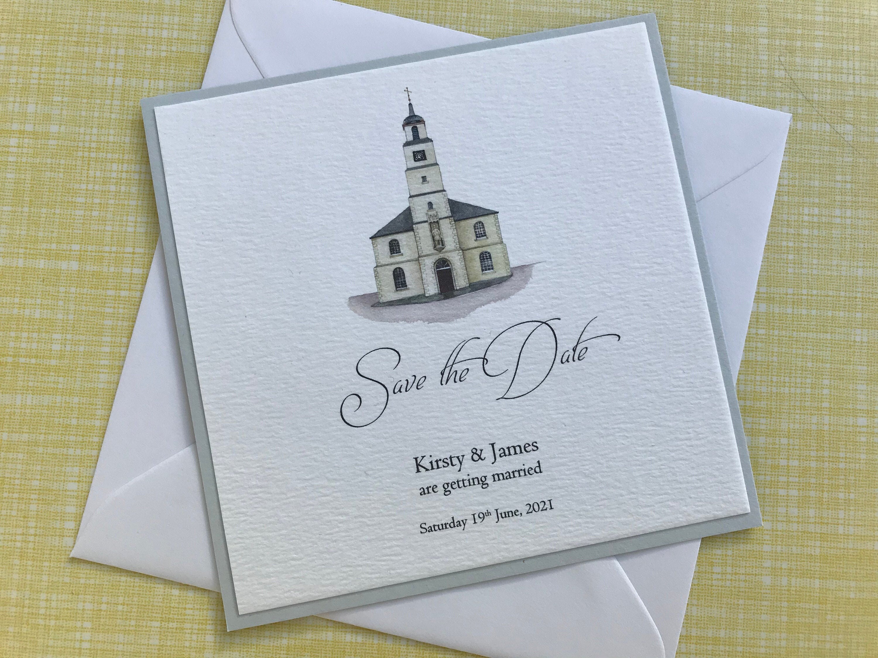 Custom Venue Save the Date Venue Illustration Bespoke Save - Etsy UK