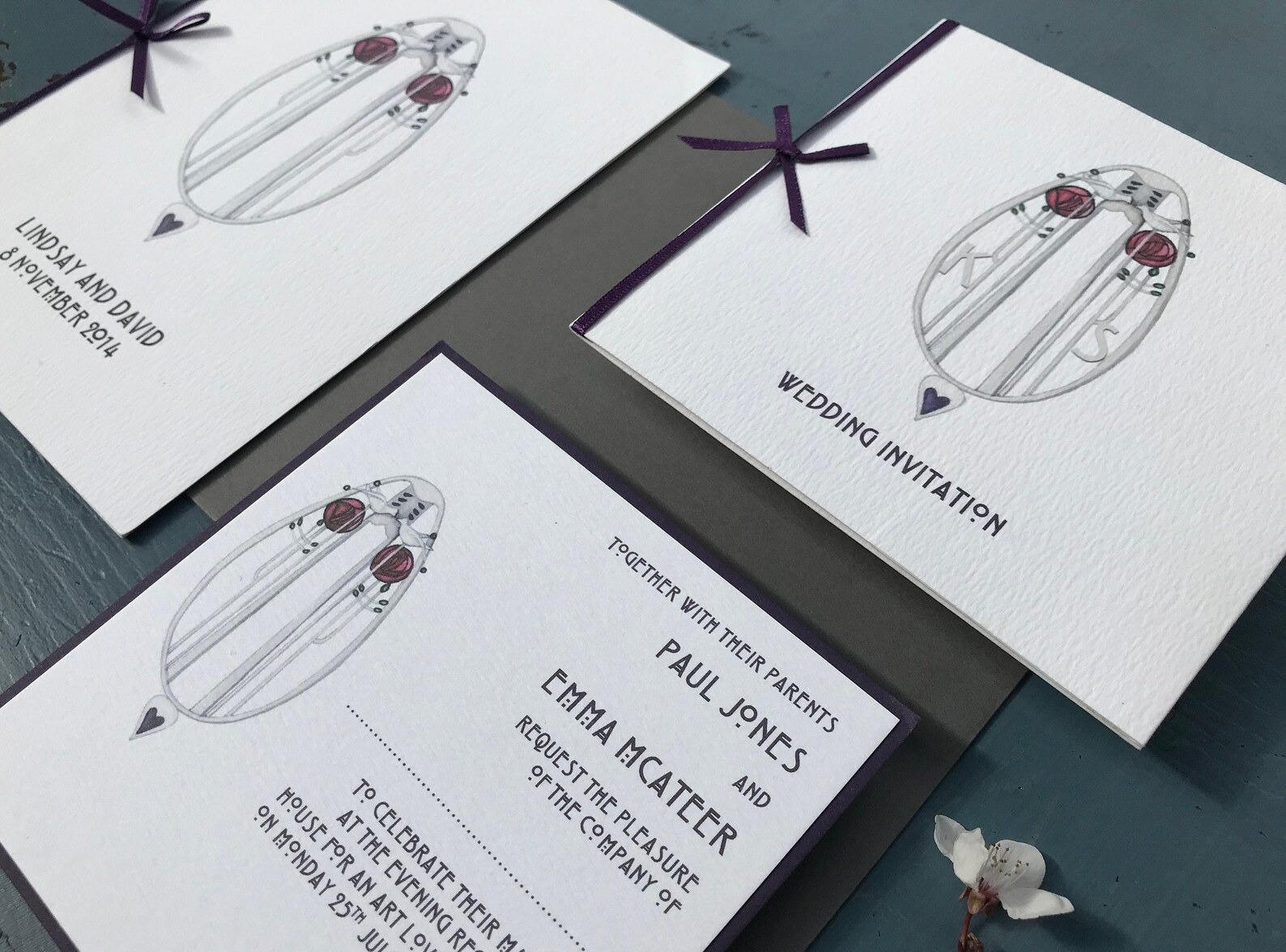 Charles Rennie Mackintosh Wedding Stationery House for an Art - Etsy UK