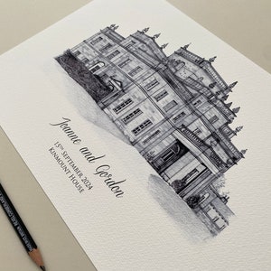 Kinmount House Wedding Venue, Personalised Digital Print, Wedding ...