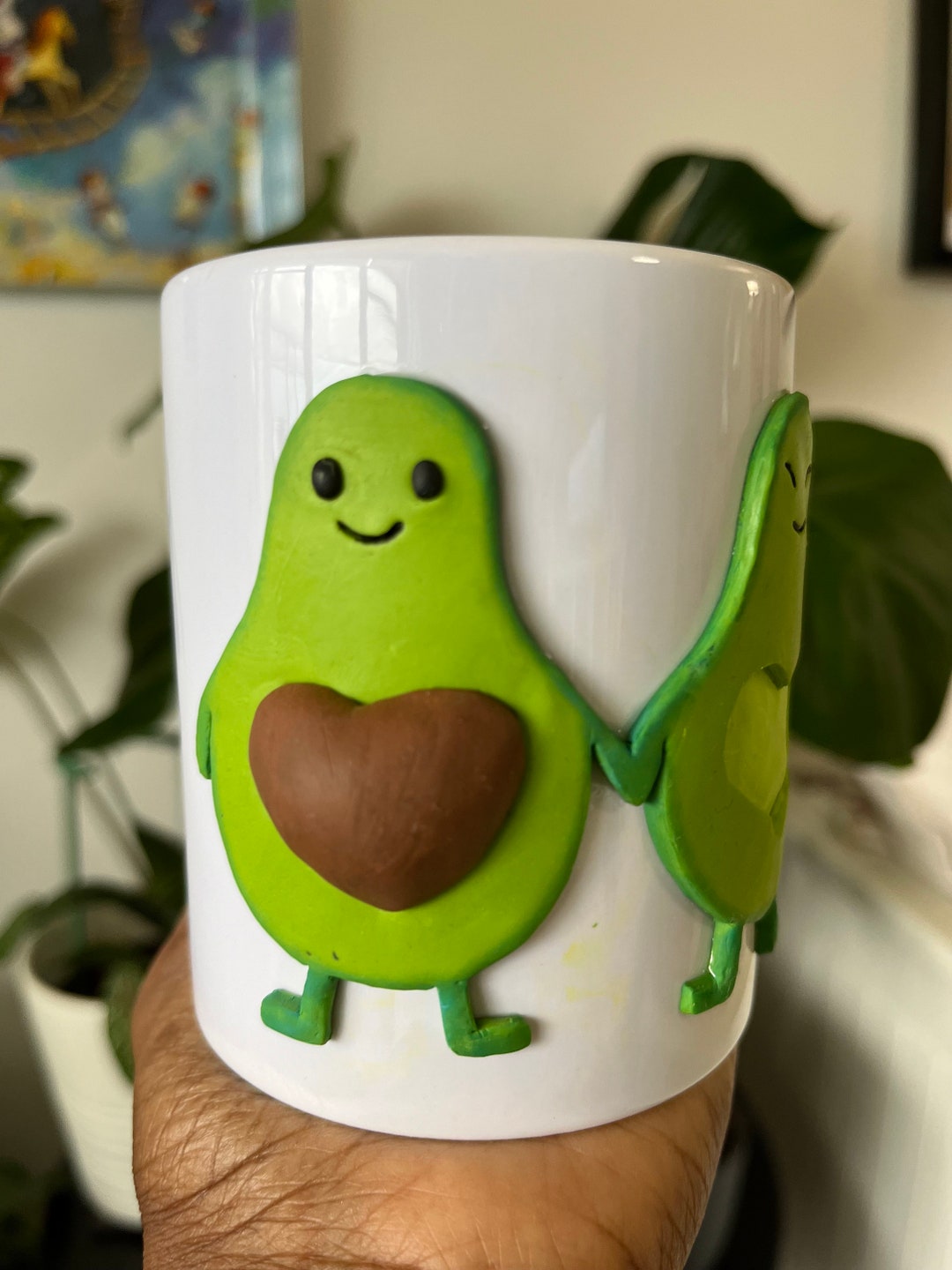 Avocado Polymer Clay Mug Design, Handmade Polymer Clay Mug, Custom ...