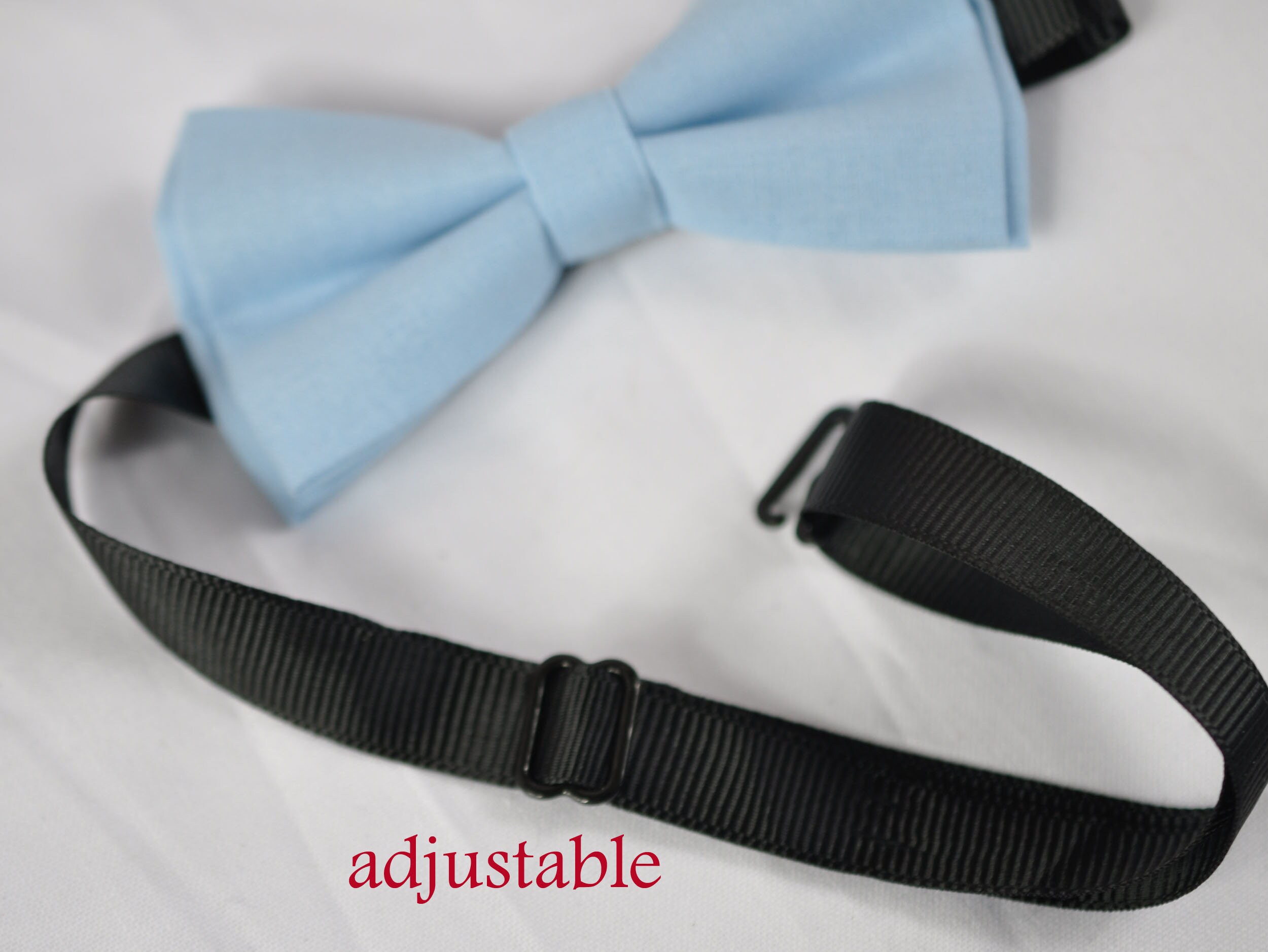 Boy Blue Pale Blue Light Blue Cotton Pretied Bow Tie Bowtie for Baby ...