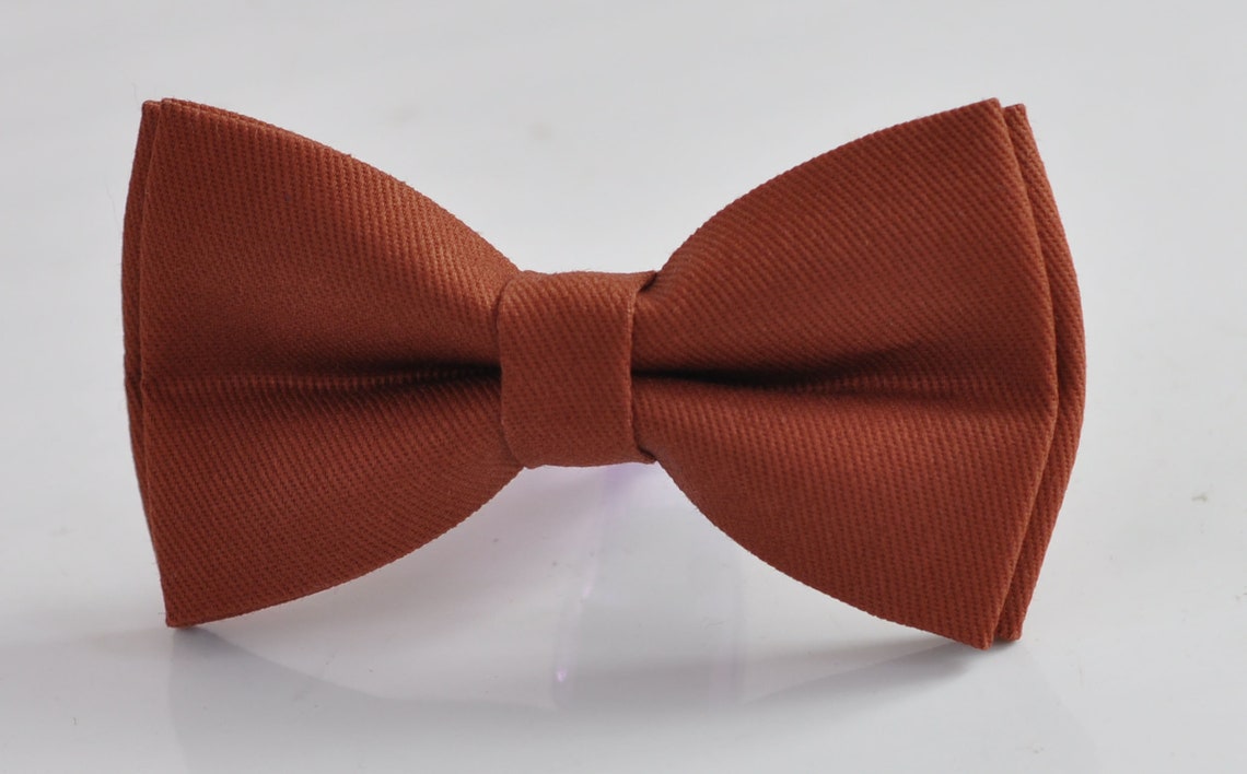 Rusty Rust Red Brown COTTON Bow Tie Bowtie Matched Pocket - Etsy Australia