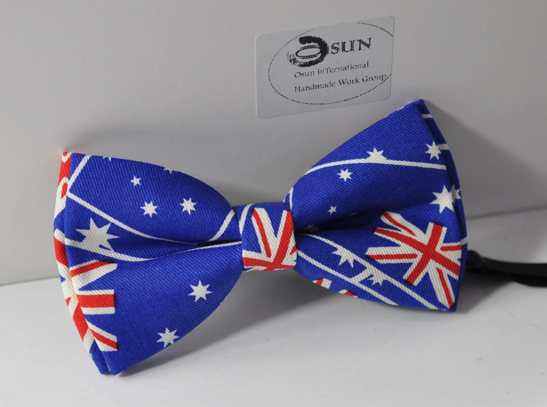 Australian National Flag Aussie Australia Day Pretied Cotton Bow Tie ...