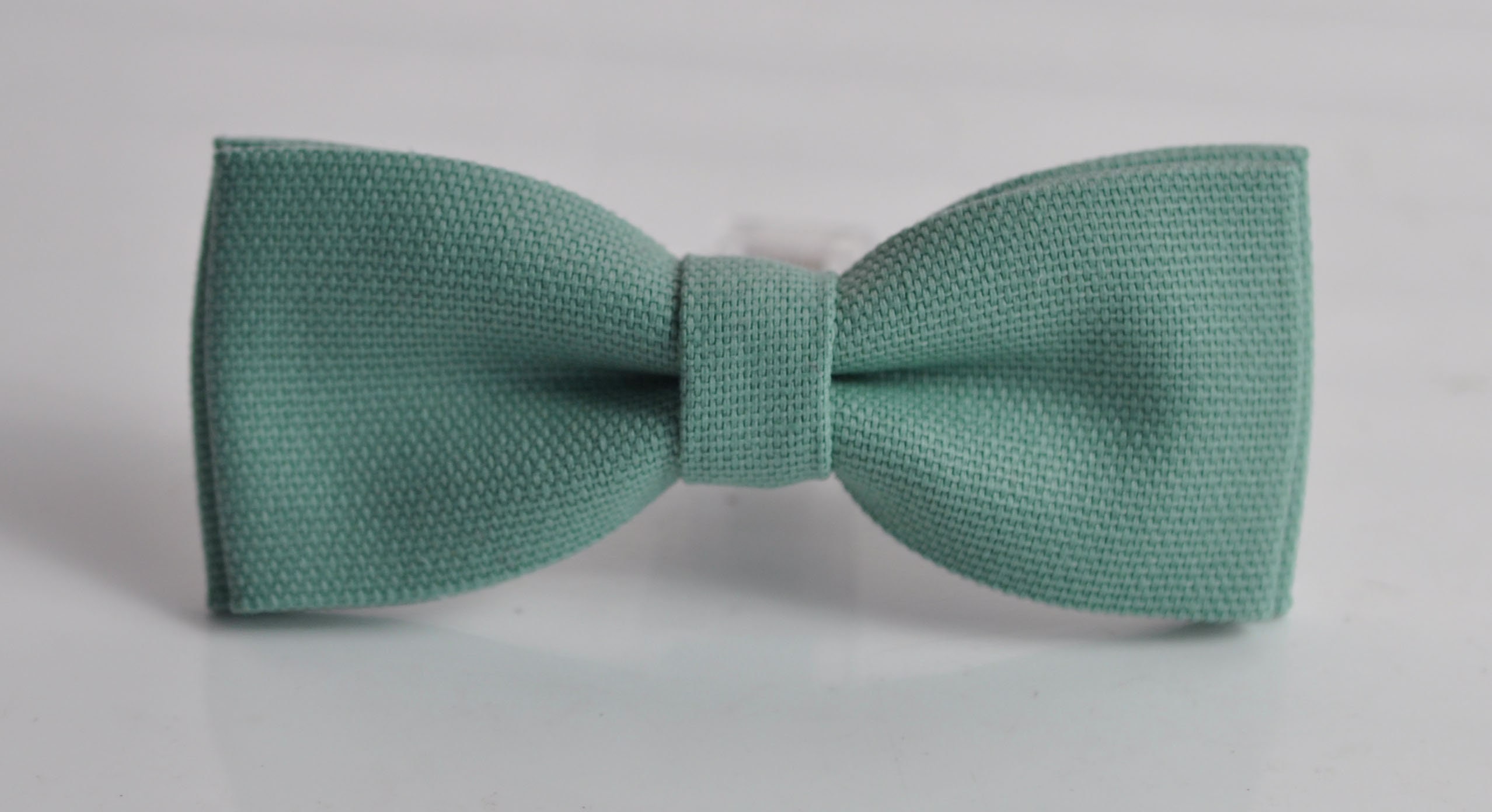 Sage Green Cotton Skinny Narrow Bow Tie Navy Blue Elastic | Etsy