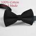 Black Elastic Braces Suspenders 100% Cotton Black Solid Bowtie Bow Ties ...