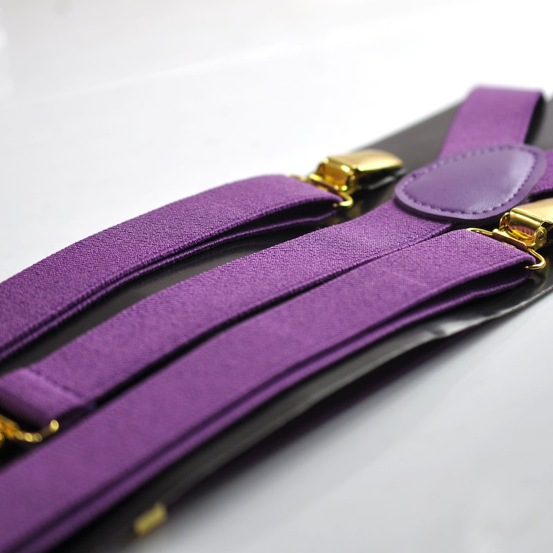 Purple Gold Suspenders - Etsy