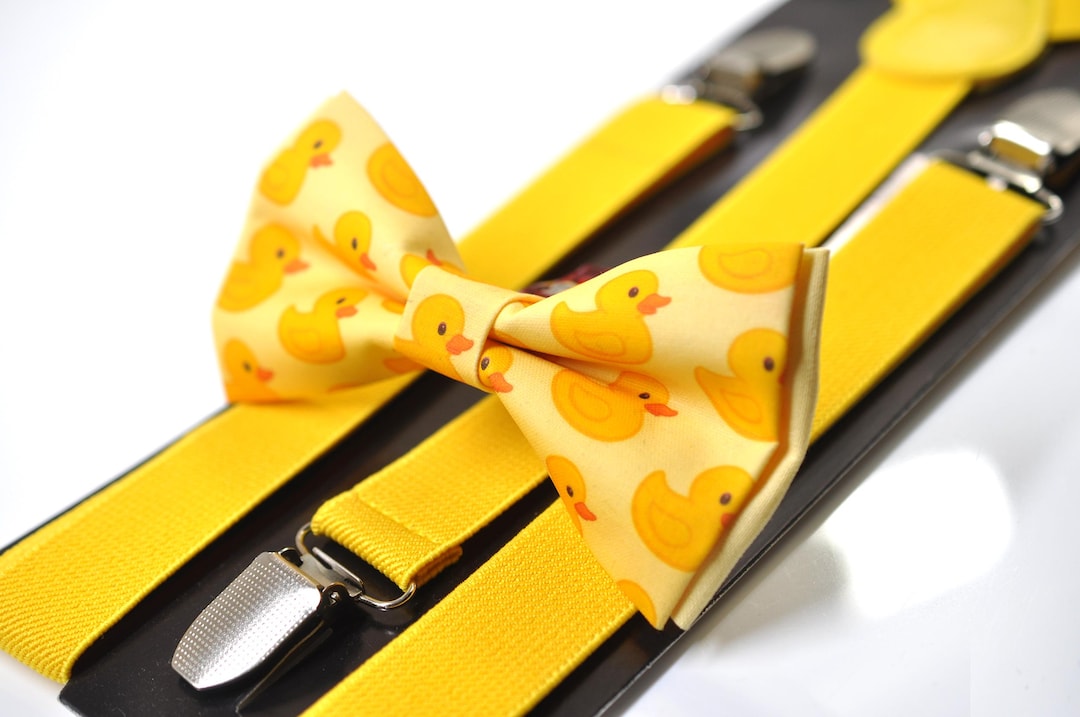 Little Yellow Ducks Baby Yellow Pretied Bow Tie Bowtie + Teal ...