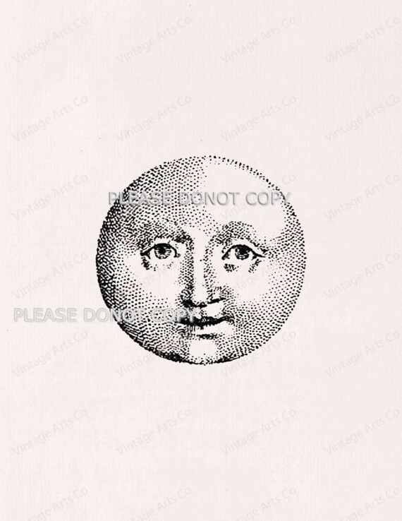 Crescent Moon Face Outline