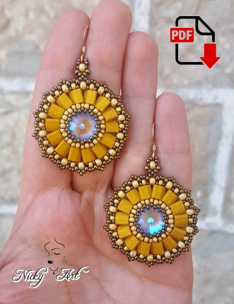 Earrings Rays Beading Pattern | Etsy