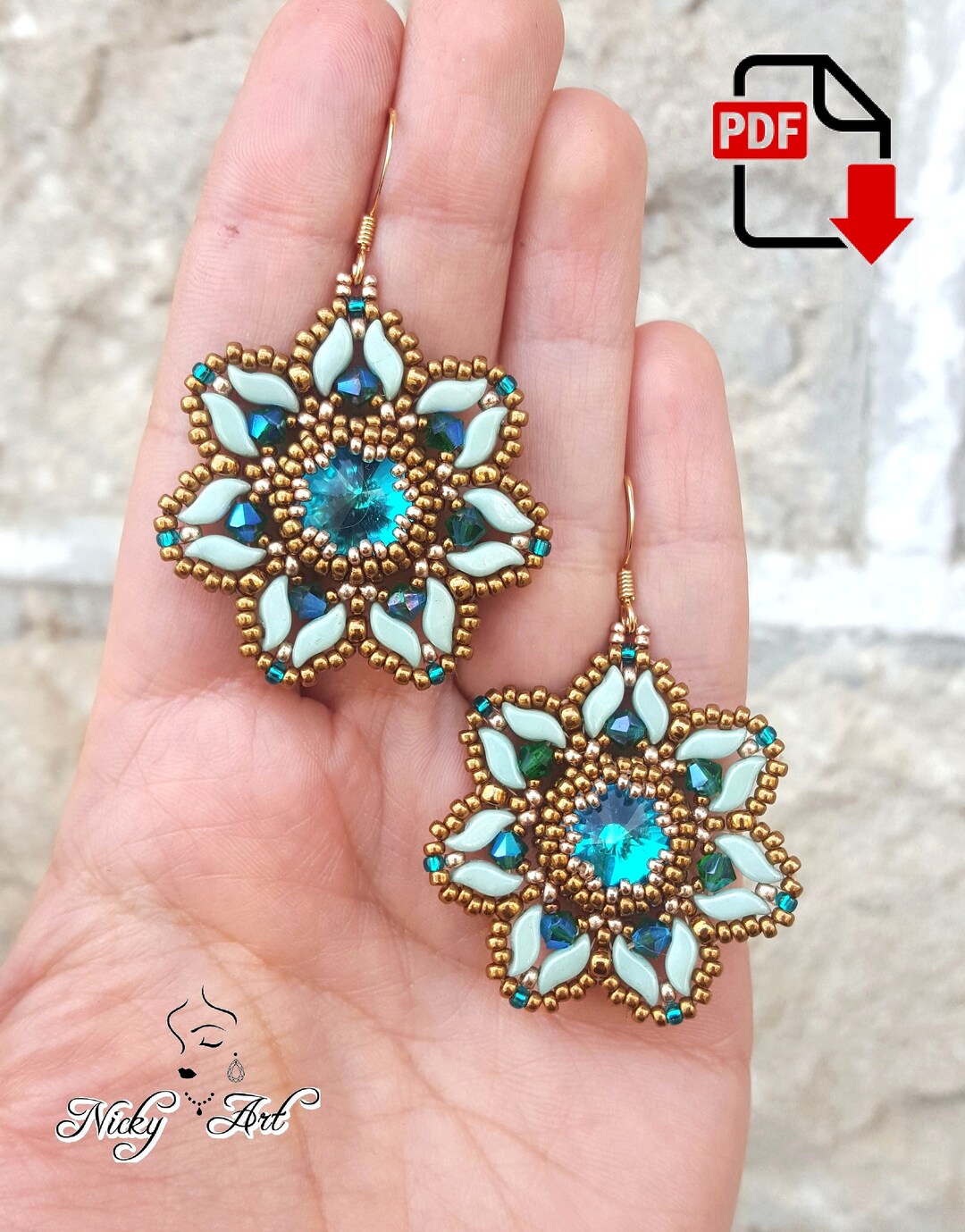 Jade Earrings- Beading Pattern - Etsy