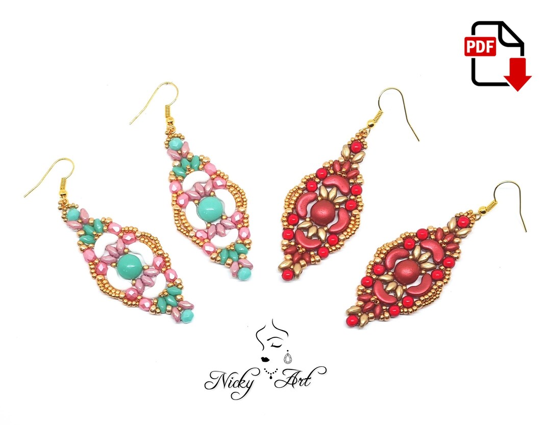 Earrings Spring - Beading Pattern - Etsy Australia