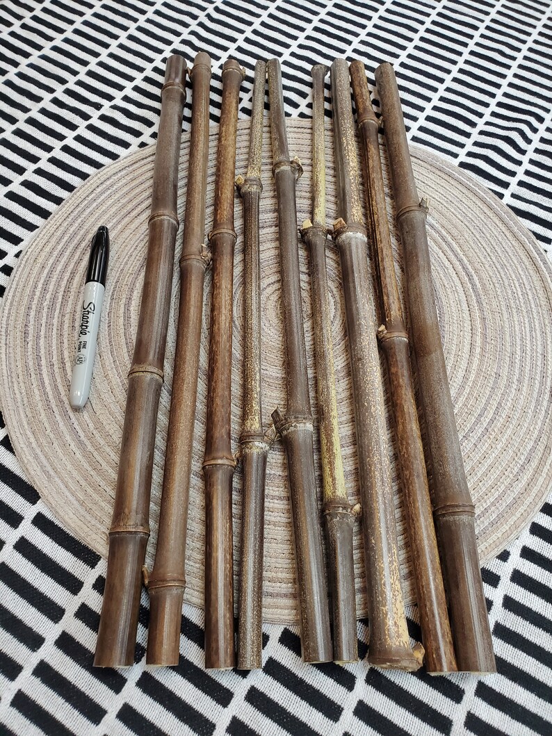 18 Assorted Black Bamboo Pieces for Crafts or Decor, Qty 9 - Etsy