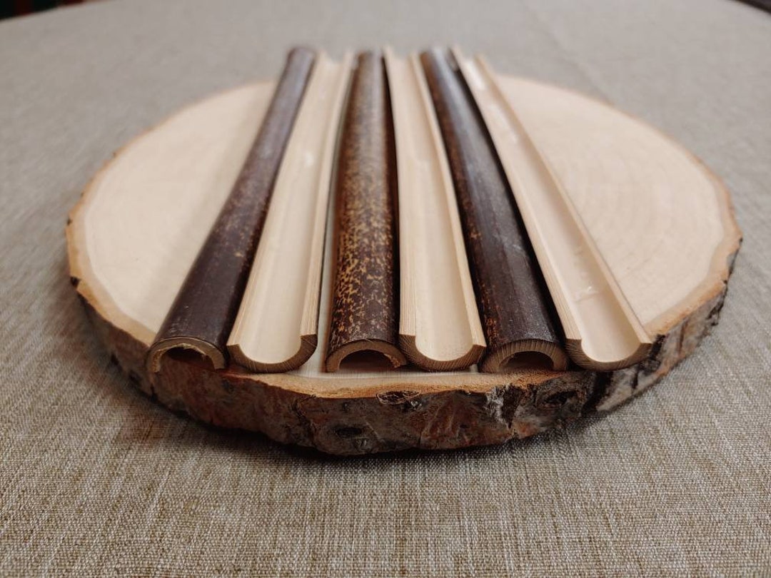 Black Bamboo Split Pieces 1.5-1.6 Cm Diameter Qty: 6 - Etsy