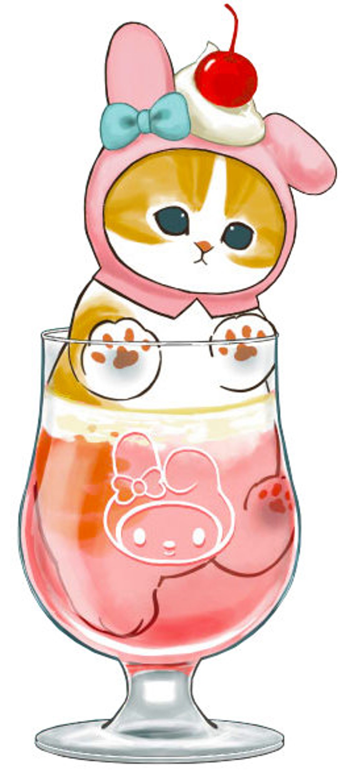 Mofusand X Sanrio Stickers - Etsy