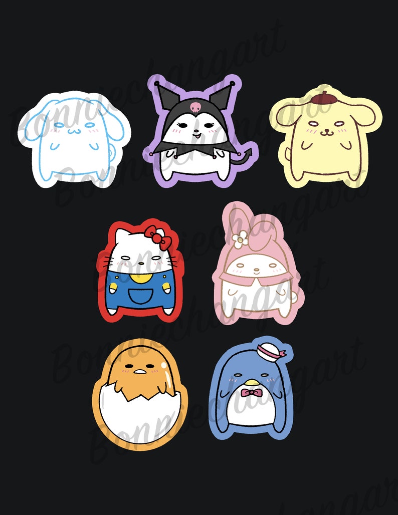 Sus-rio sanrio Character Stickers glossy - Etsy