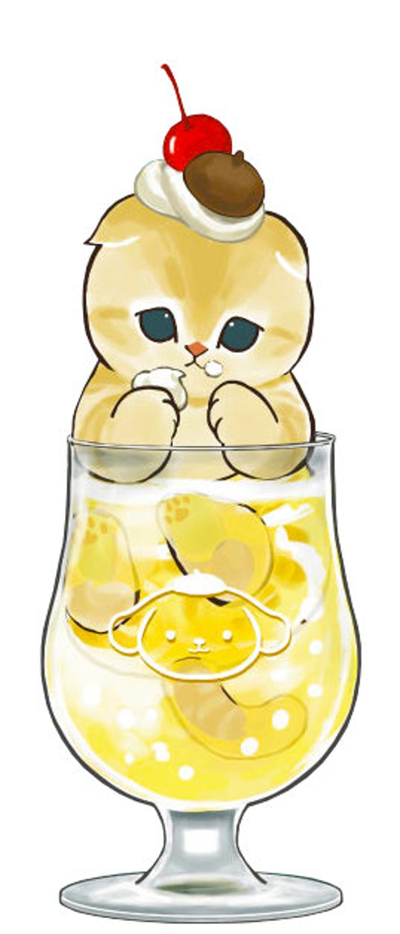 Mofusand X Sanrio Stickers - Etsy