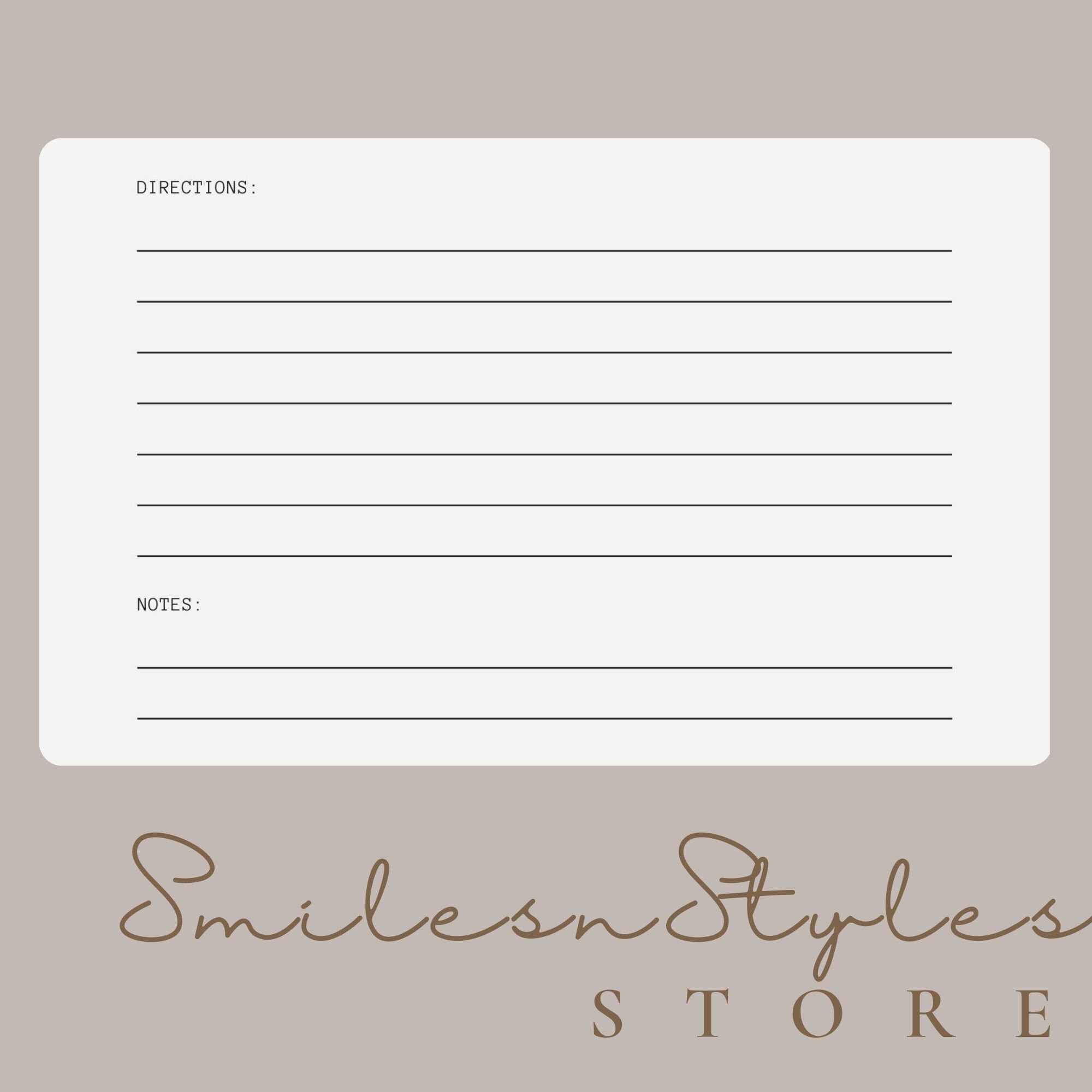Simple Recipe Cards - Appetizer Cards, Entree Cards, Dessert Cards, and ...