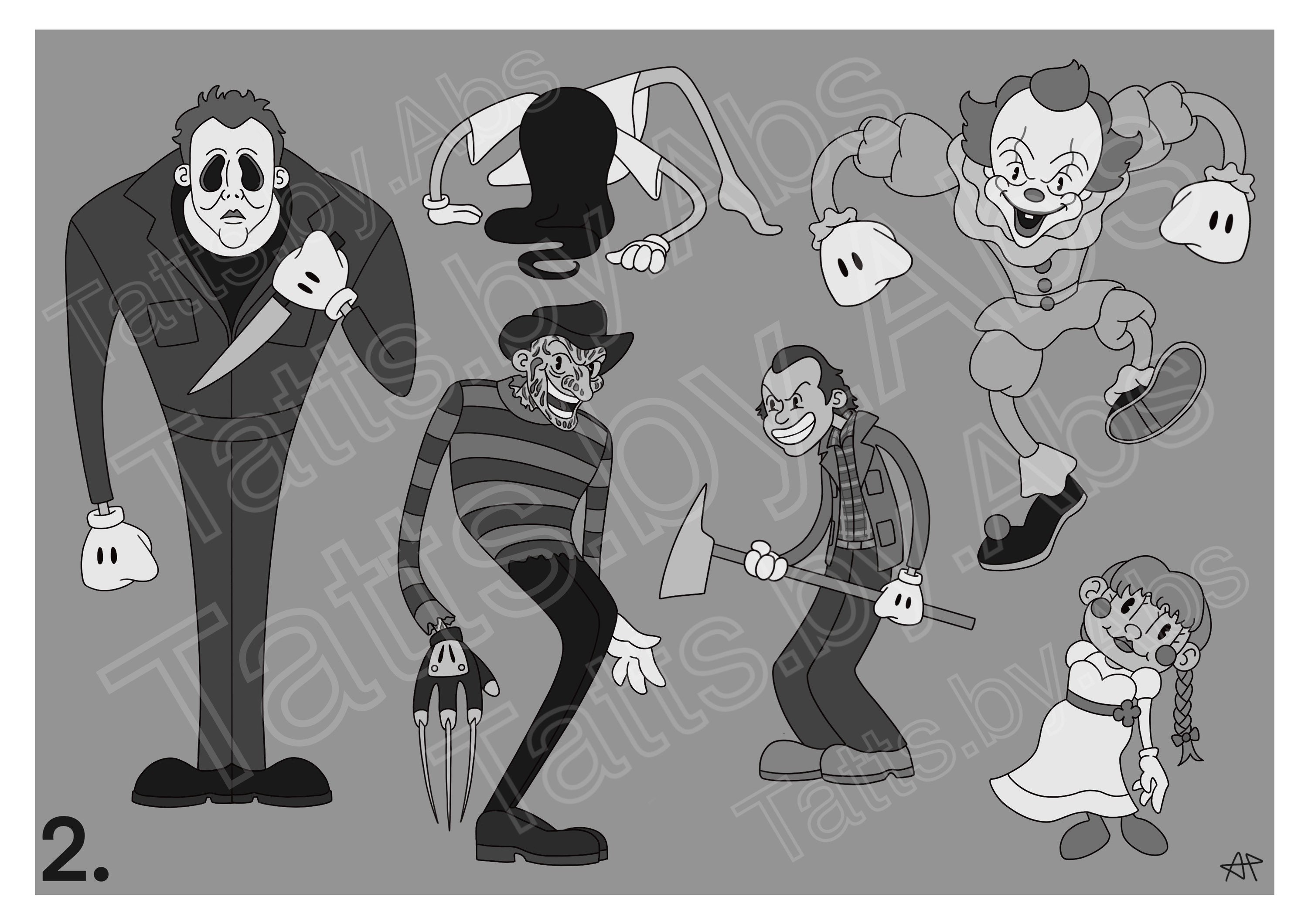 Rubber-hose Horror Characters - Etsy
