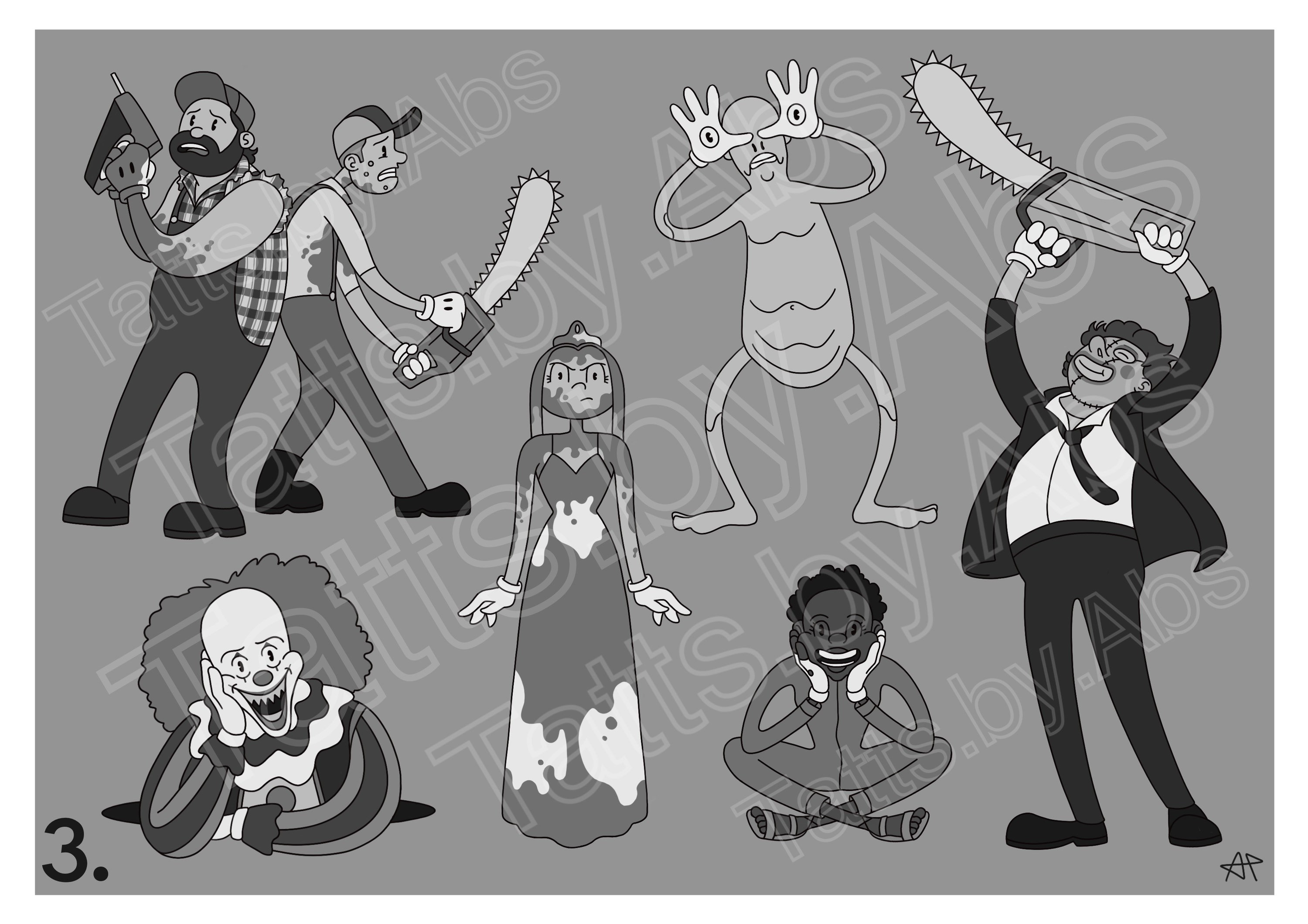 Rubber-hose Horror Characters - Etsy