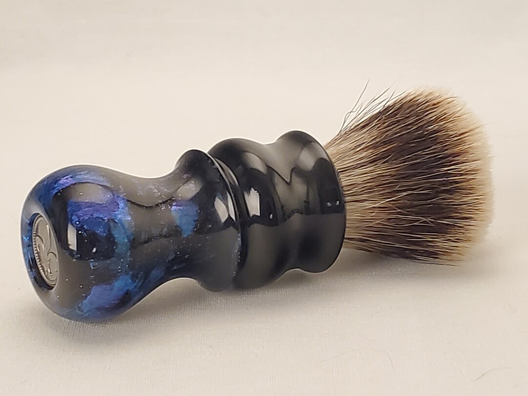 The 2-tone cosmic Abalone 24mm 2-band Fan Knot Shaving Brush - Etsy