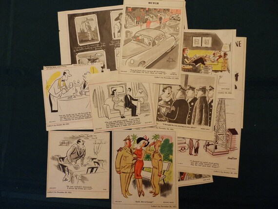 Vintage Cartoons from 1951 Magazine Pack of 20 Ephemera | Etsy