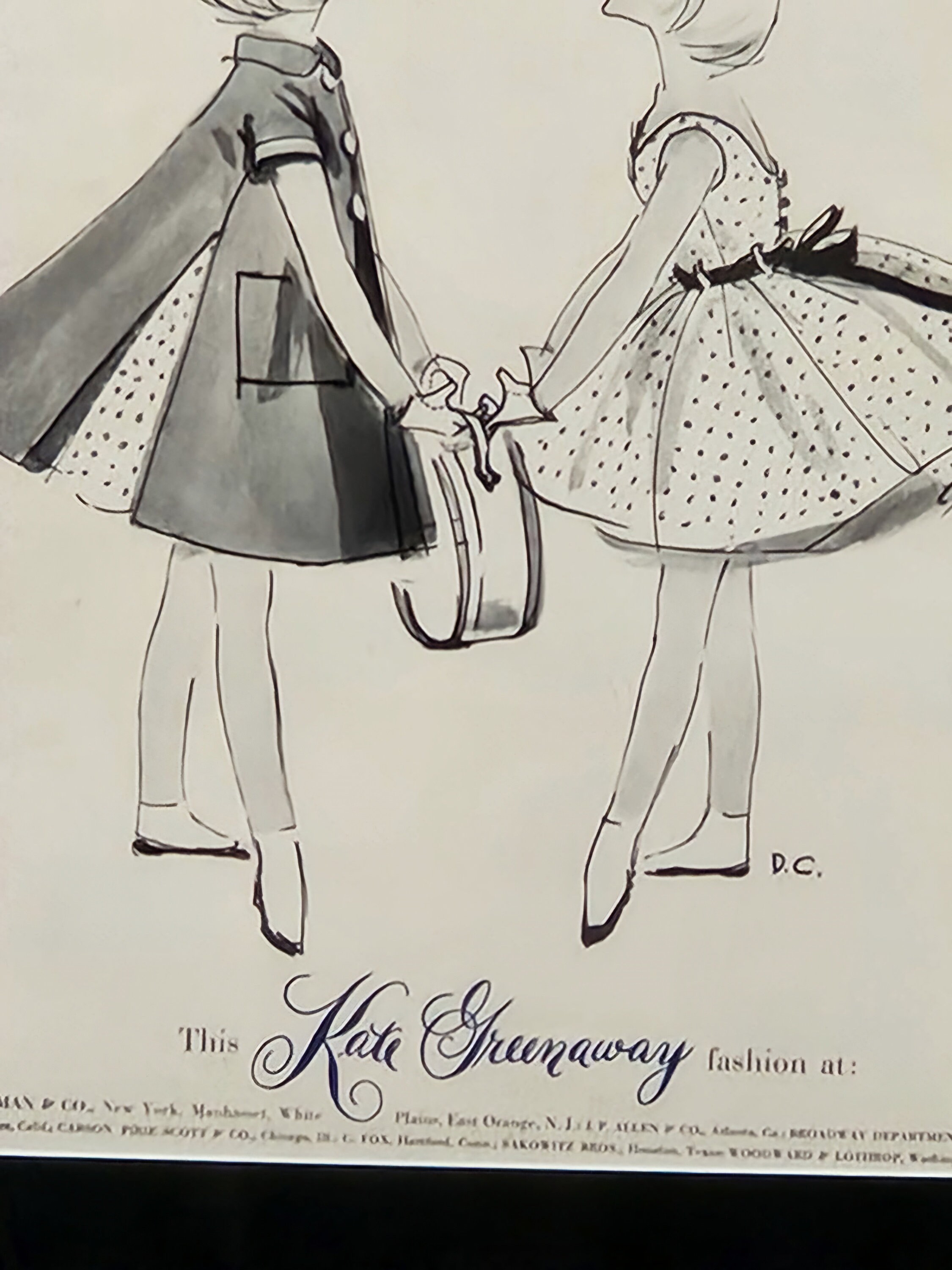 Illustrated Ad for Kate Greenaway Girls Dresses, Vintage Vogue 1955 ...