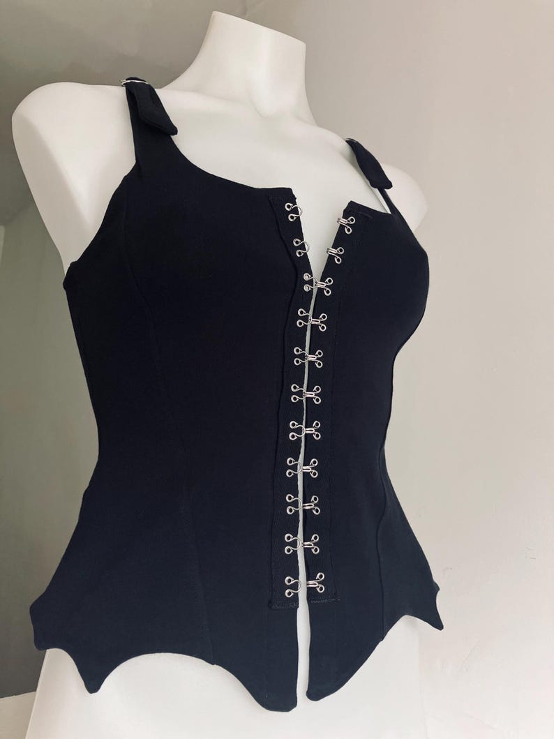 Gothic Bat Bustier, Cropped Black Corset Top, Dark Lingerie, Goth ...