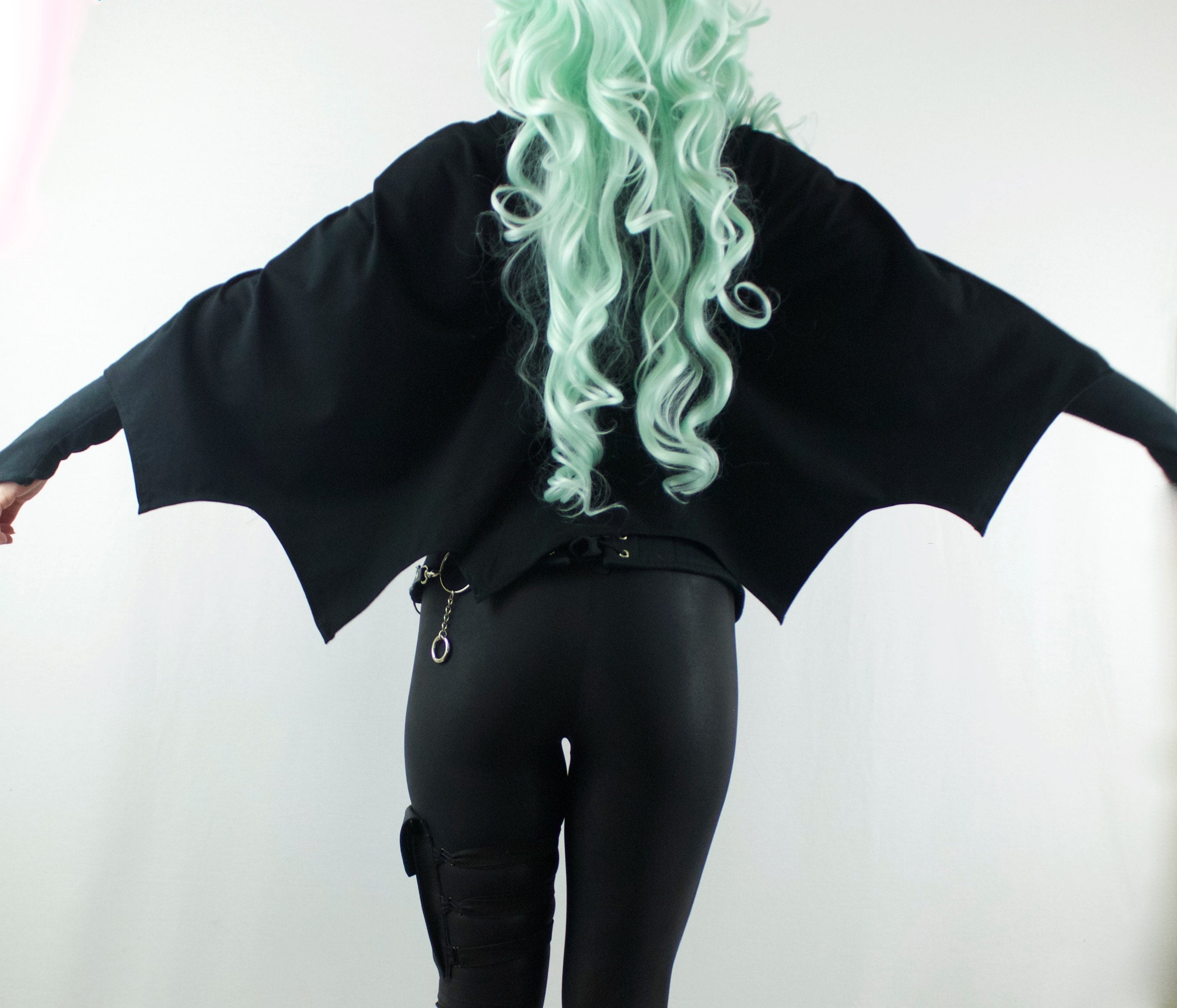 BAT PONCHO, Bat Wing Top, Black Cover Up, Bat Costume, Vampire, Black ...