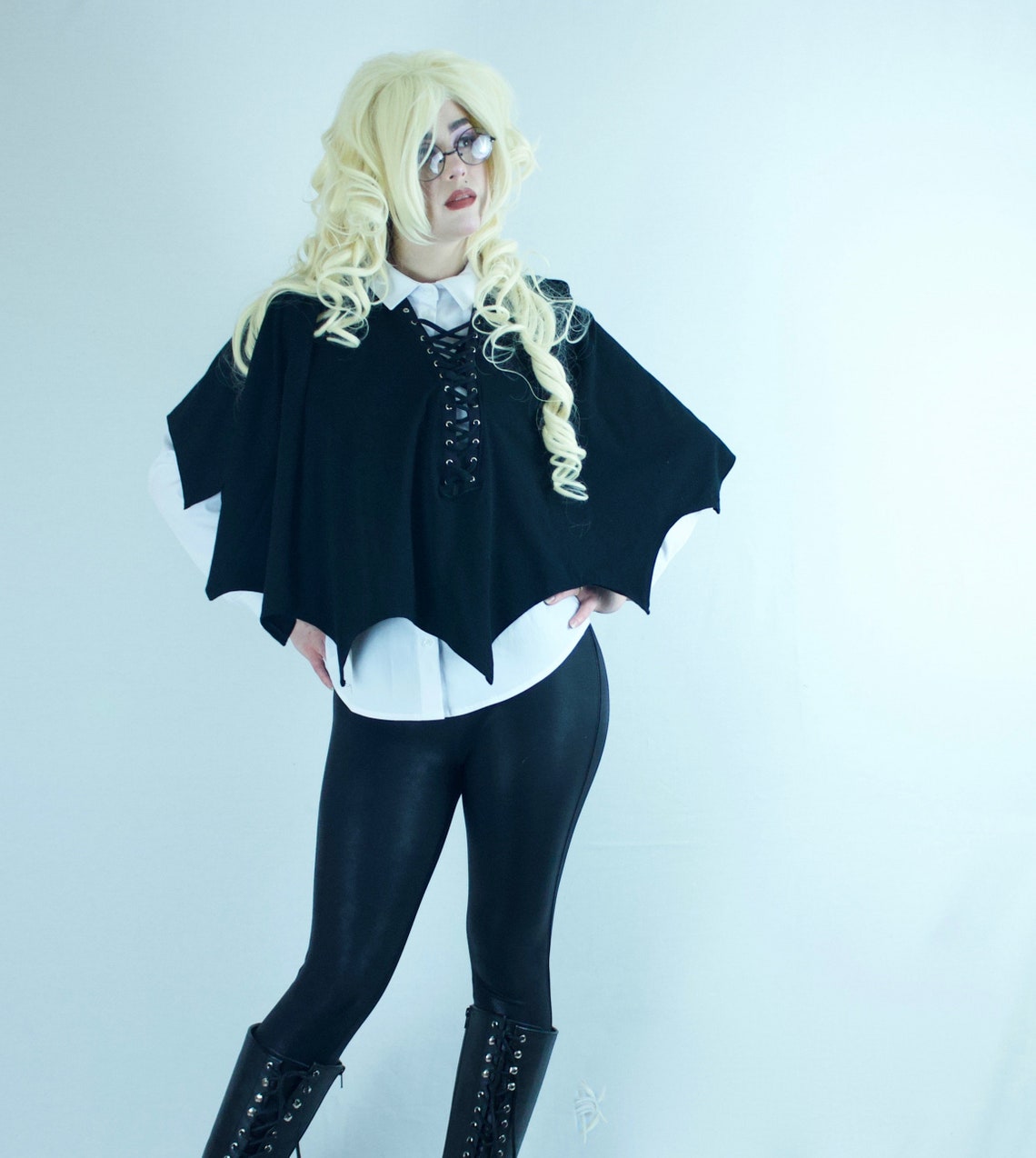 BAT PONCHO, Bat Wing Top, Black Cover Up, Bat Costume, Vampire, Black ...