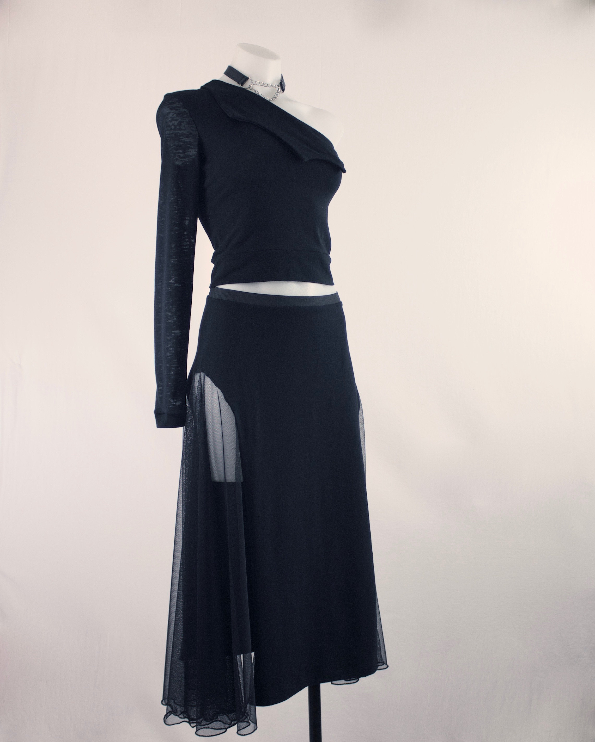 Gothic Maxi Skirt Long Paneled Mesh Skirt Witch Clothing | Etsy