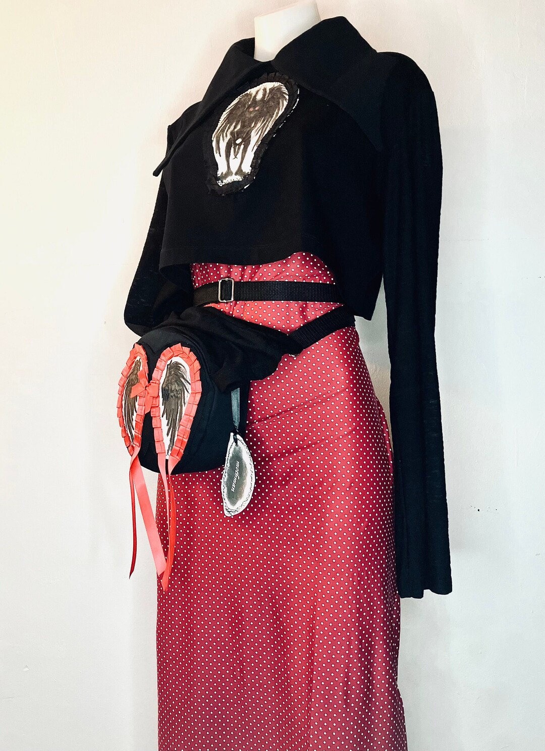 Cryptid Fanny Pack, Mothman Bag, Hip Pouch, Moth Man Patch, Cryptid ...