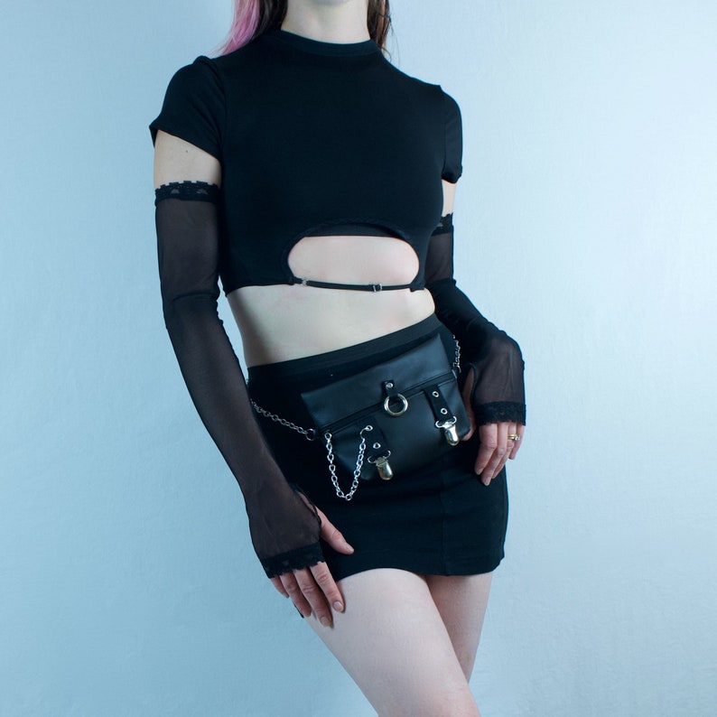 Keyhole Top Black Crop Top Short Sleeve Knit Shirt Nu | Etsy