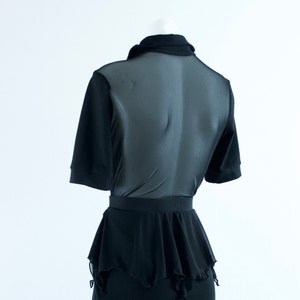 BAT COLLAR MESH Top, Vampire, Bat Wing Top, Black Crop Top, Bat Costume ...