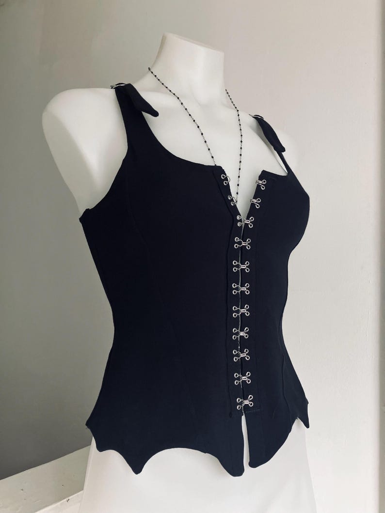 Gothic Bat Bustier, Cropped Black Corset Top, Dark Lingerie, Goth ...