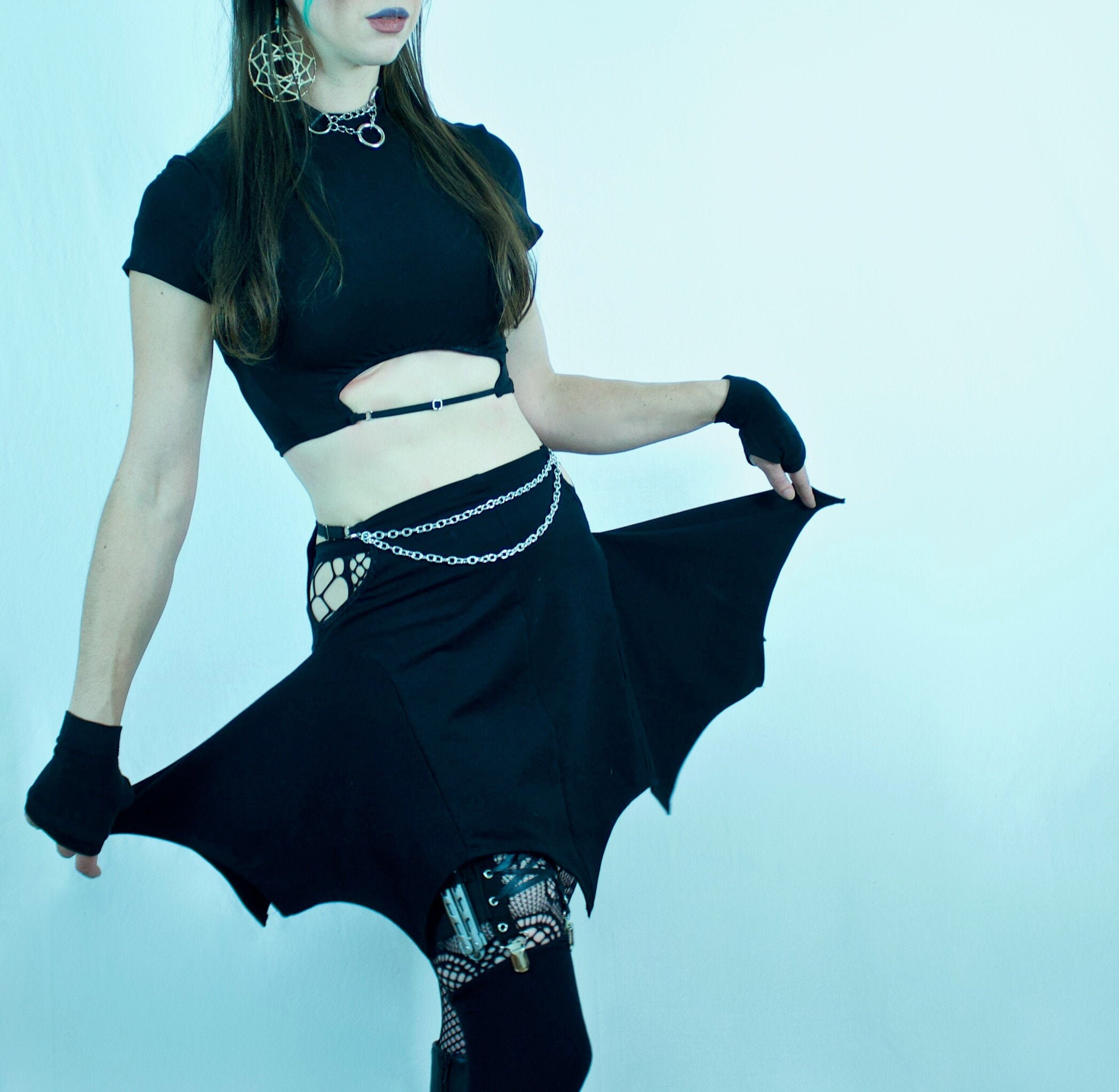 Vampire Bat Skirt Bat Costume Punk Chain Skirt Bat Dress | Etsy