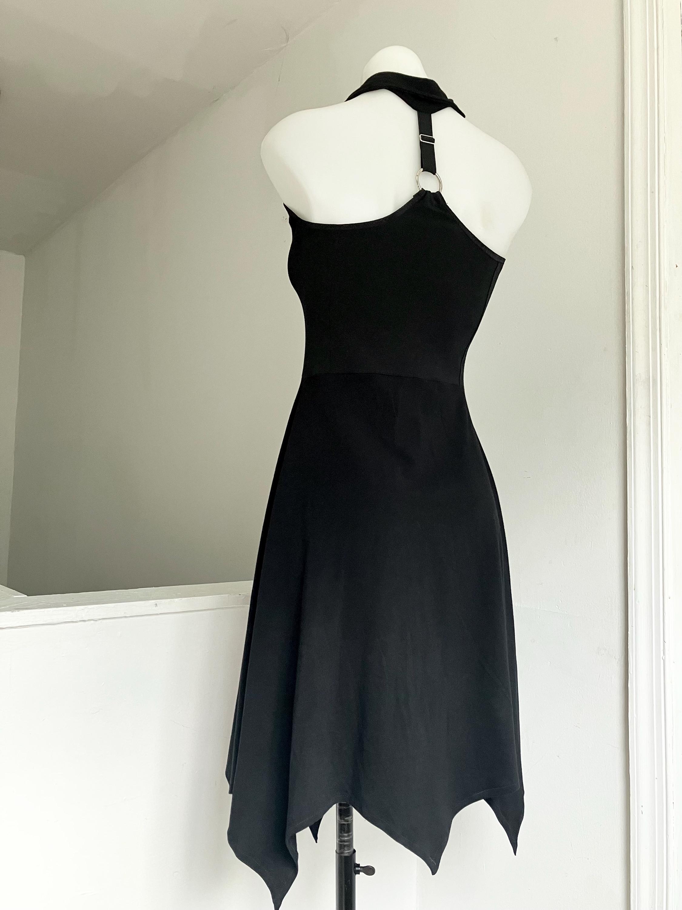 GOTH SUNDRESS, SUMMER Goth Outfit, Bat Wing Dress, Halter Tank Dress ...