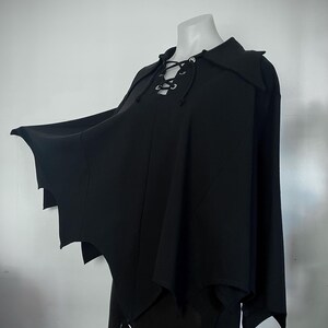 BAT PONCHO, Vampire Costume, Bat Cloak, Black Poncho, Corset Top, Goth ...