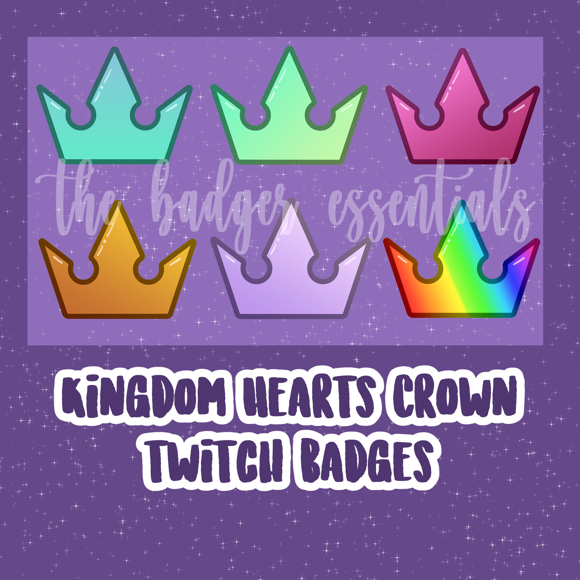 Kingdom Hearts Crown Twitch Badges - Etsy