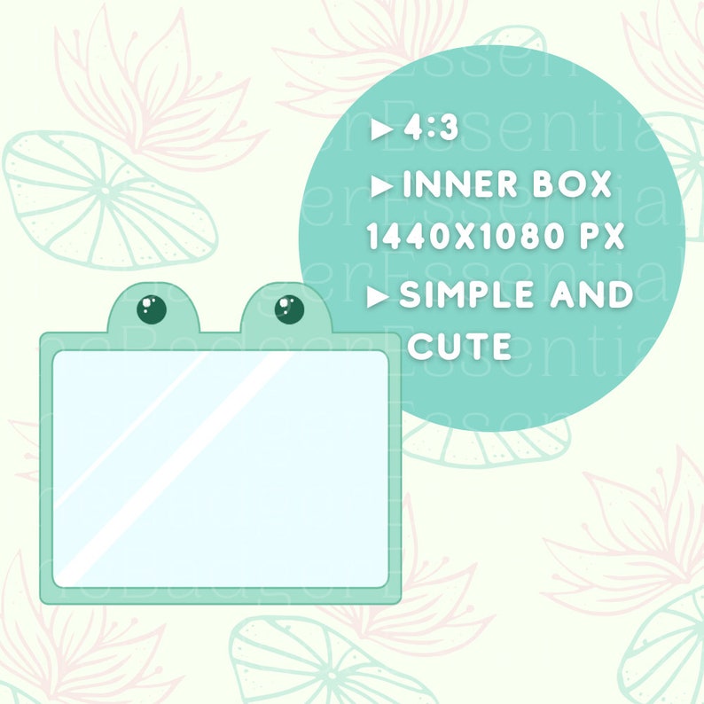 Frog Webcam Overlays Twitch Webcam Border Stream Overlays - Etsy