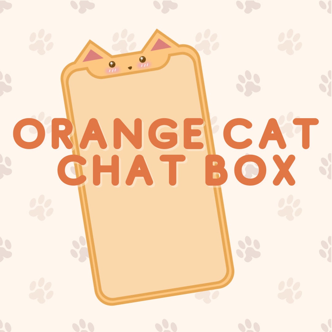 Orange Cat Chat Box | Twitch Stream Chat Box | Stream Chat Box - Etsy
