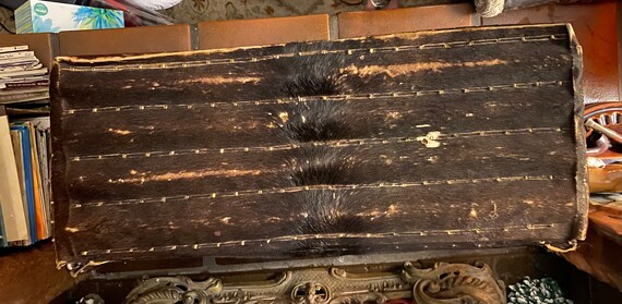 Beautiful Vintage Handmade Cowhide Trunk - Gem